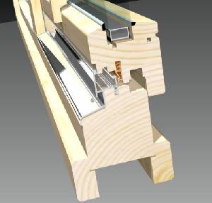 Premium windows, cross section through cill